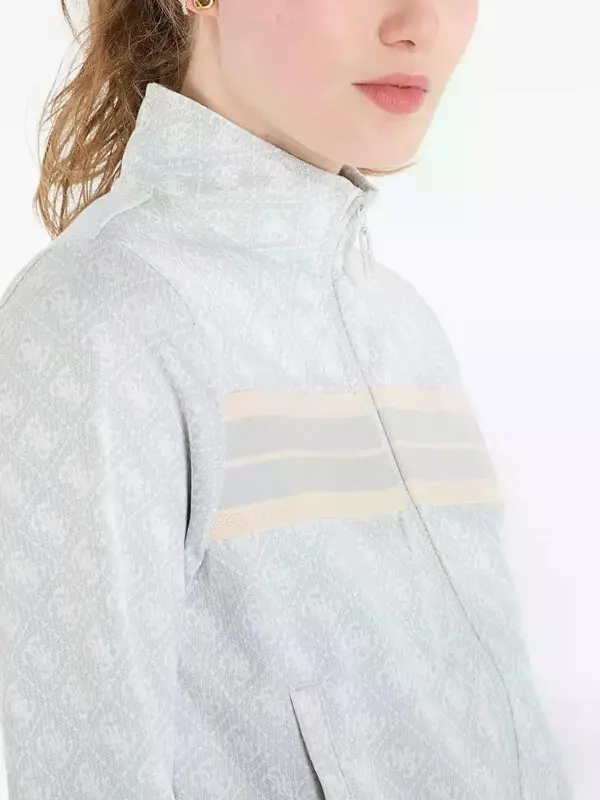 Guess Logo Print Zip-up Track Jacket