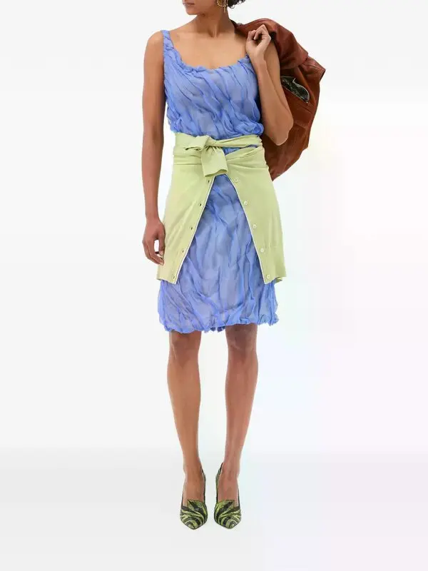 Versace Draped Silk-chiffon Midi Dress