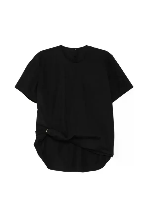 JNBY Pleated Hem Blouse - Black