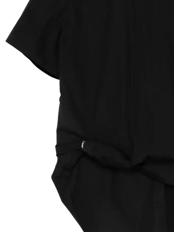 JNBY Pleated Hem Blouse - Black