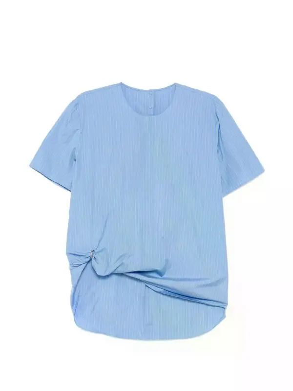JNBY Pinstripe Pleated Blouse