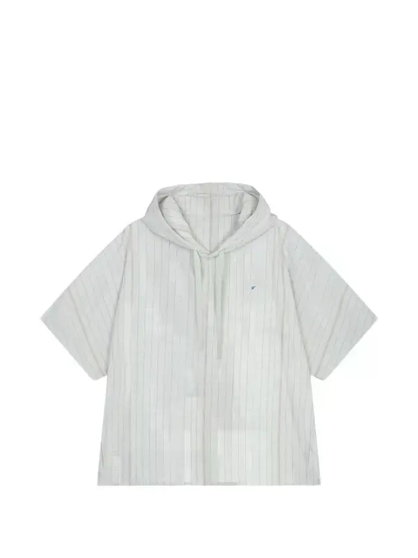 CROQUIS Check Hooded Short Sleeves Shirt - Neutrals