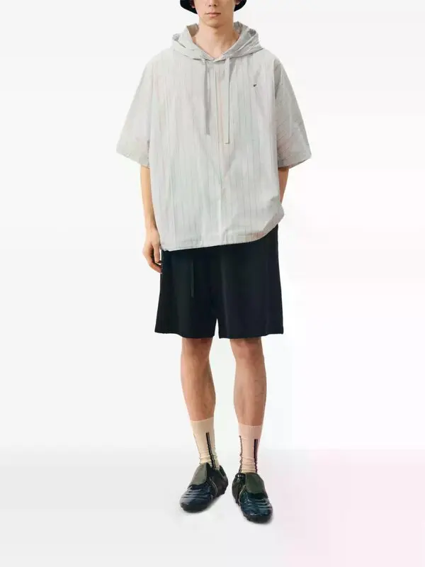 CROQUIS Check Hooded Short Sleeves Shirt