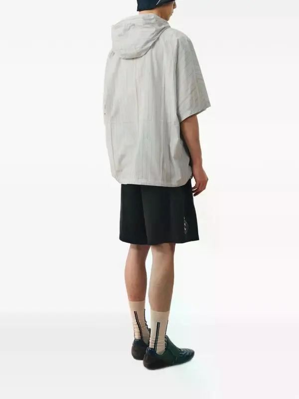 CROQUIS Check Hooded Short Sleeves Shirt
