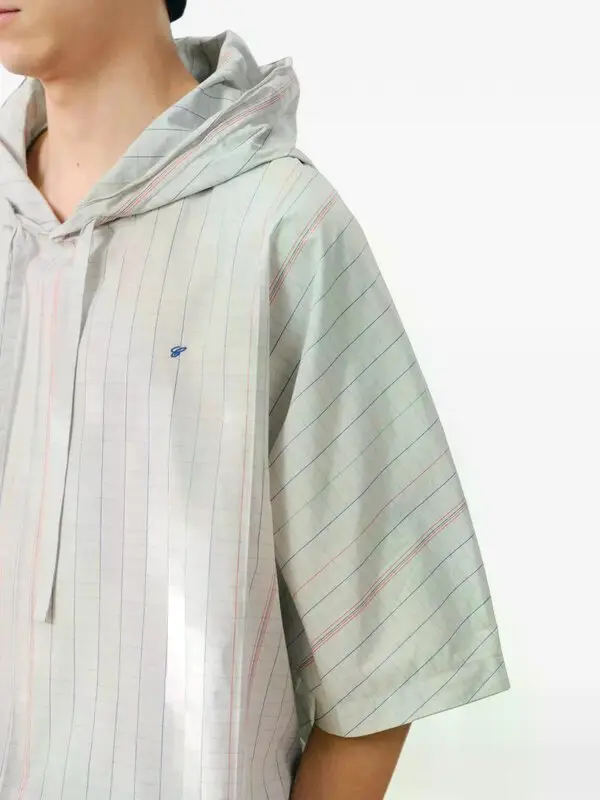 CROQUIS Check Hooded Short Sleeves Shirt
