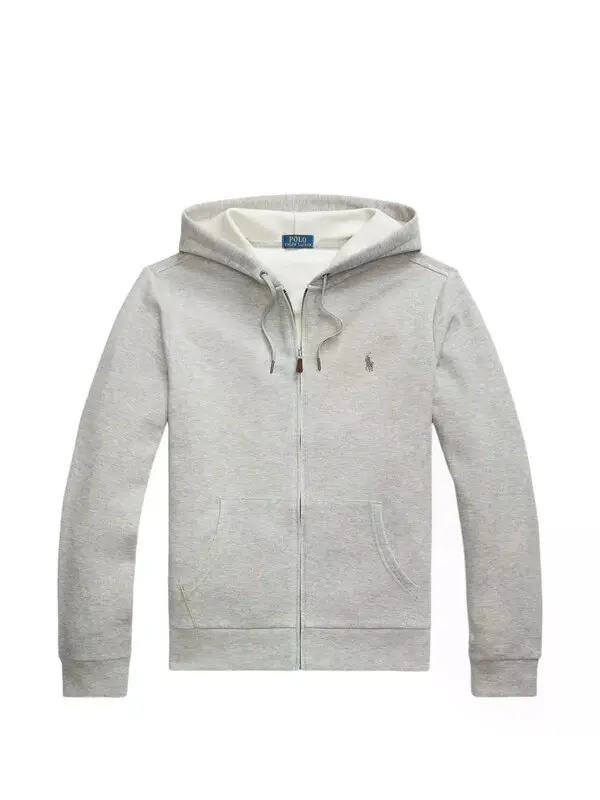 Polo Ralph Lauren Logo-embroidered Zip-up Hoodie - Grey