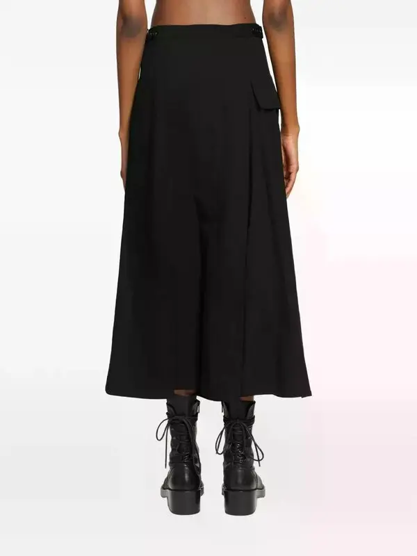 Yohji Yamamoto Flap-detail Flared Trousers