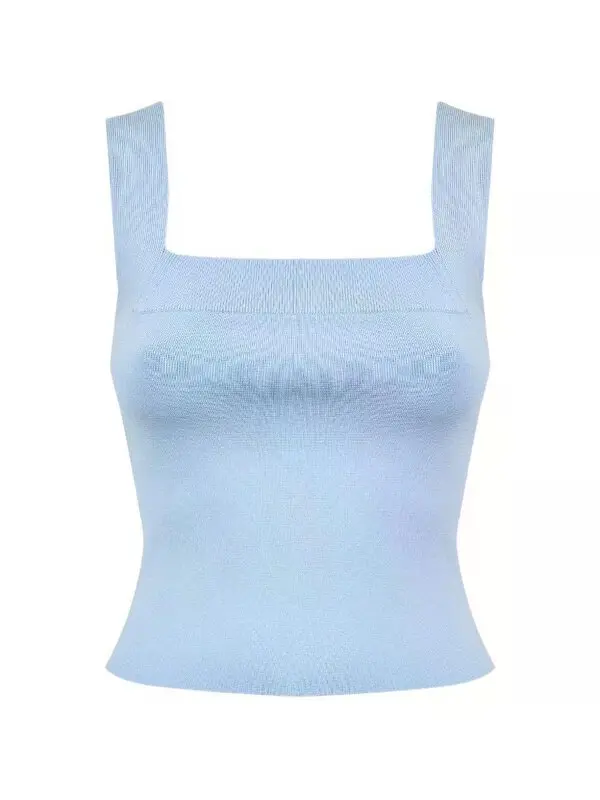 Simkhai Madine Rib-knit Top - Blue