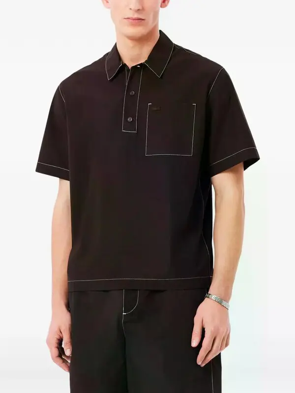 Lacoste Contrast-stitch Chest-pocket Shirt