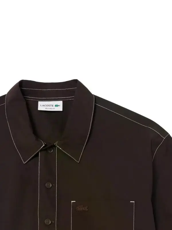Lacoste Contrast-stitch Chest-pocket Shirt