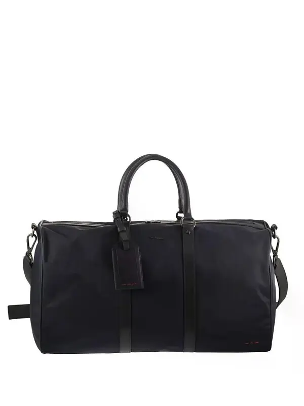 Kiton Leather-trimmed Duffel Bag - Blue
