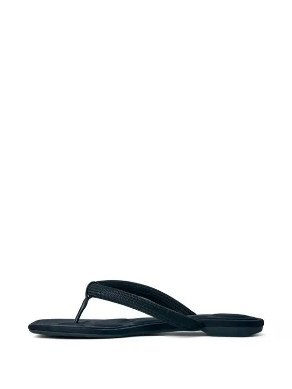 Alexander Wang Jenna Tubular Flat Thong Sandals - Black