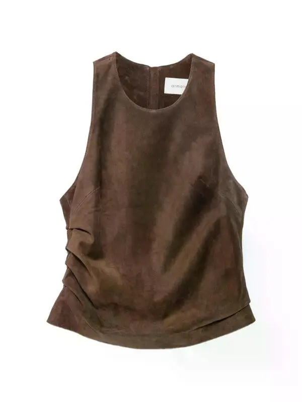 ARMARIUM Ruched Suede Top