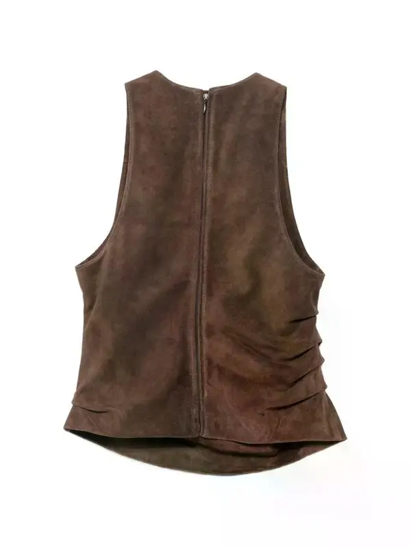 ARMARIUM Ruched Suede Top