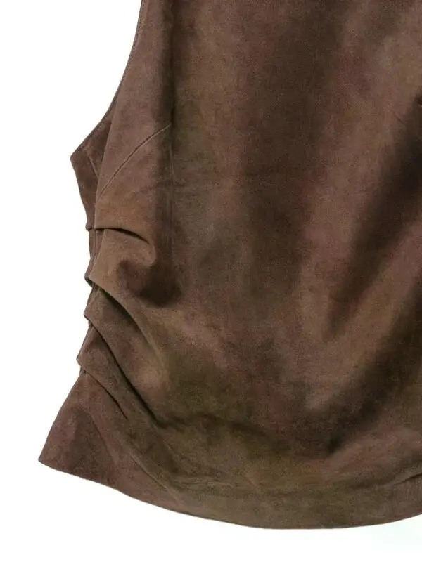 ARMARIUM Ruched Suede Top