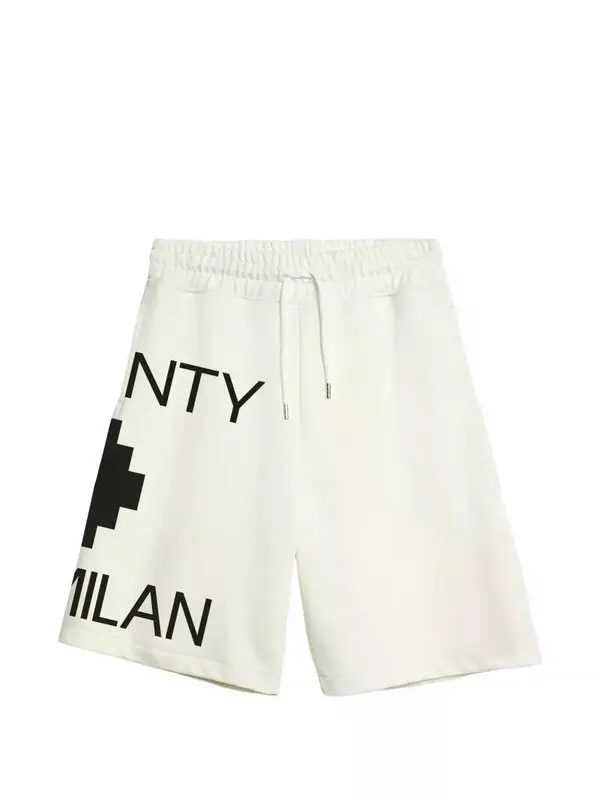 COUNTY OF MILAN Graphic Track Shorts - Neutrals