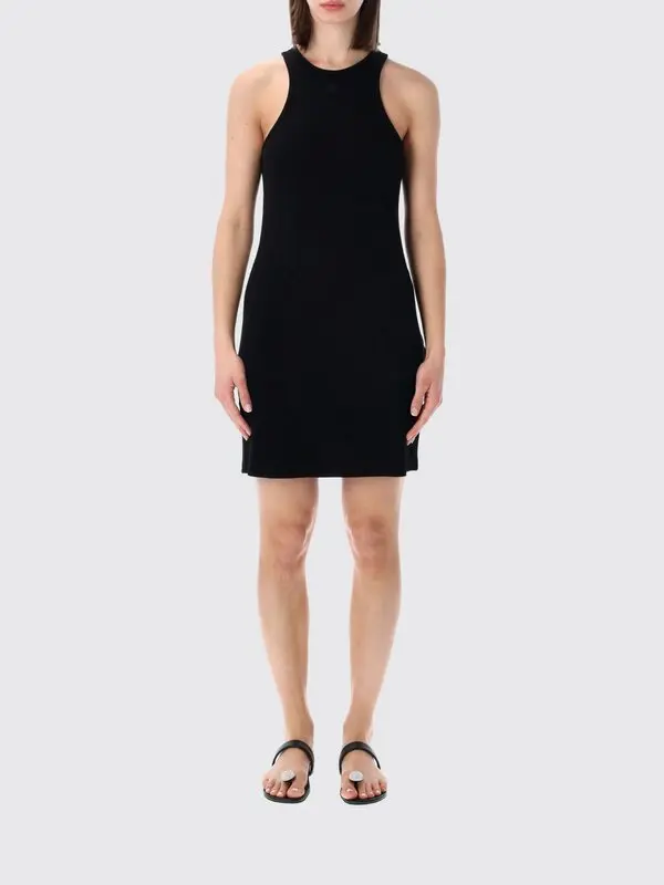 ANINE BING Stretch Cotton Mini Dress - Black