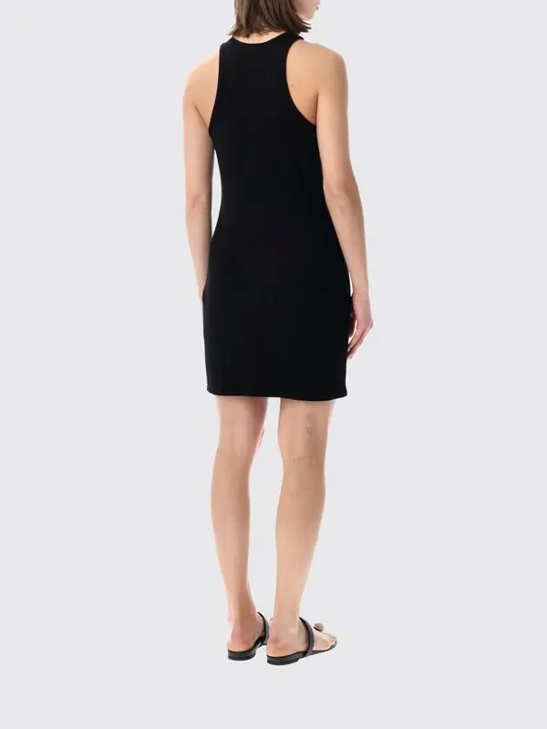 ANINE BING Stretch Cotton Mini Dress - Black