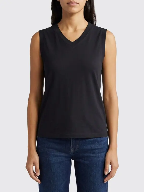 Vince Basic Cotton Tank Top - Black