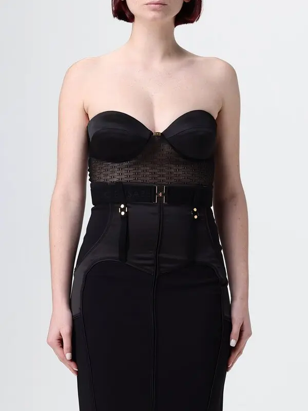 Elisabetta Franchi Strapless Bodysuit - Black
