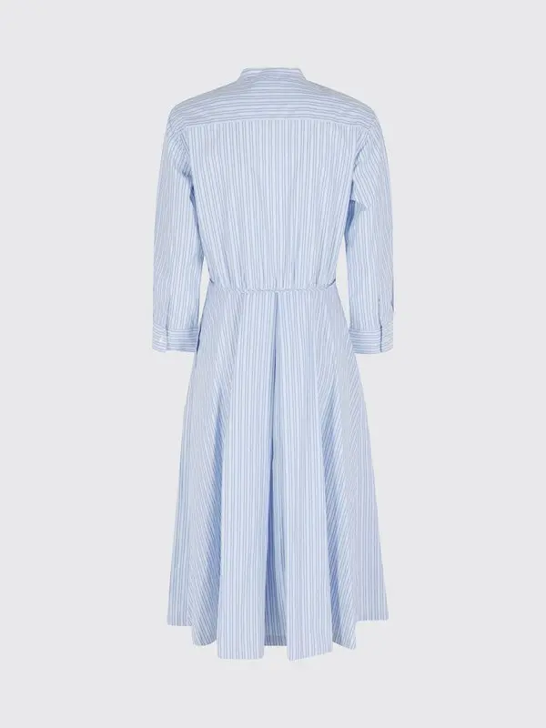 Aspesi Striped Midi Shirt Dress - Blue