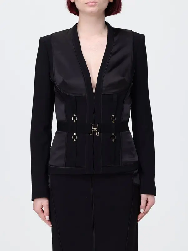 Elisabetta Franchi Polyester Satin Corset Blazer