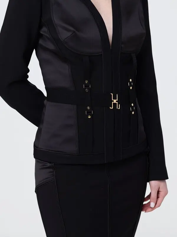 Elisabetta Franchi Polyester Satin Corset Blazer