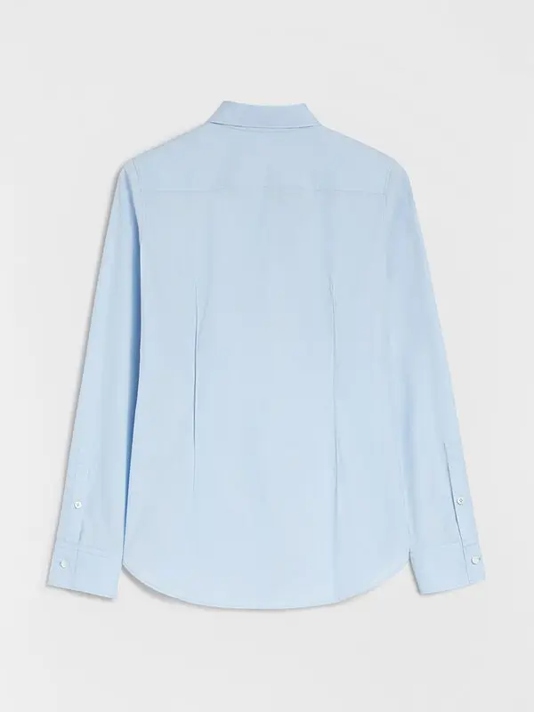 JIL SANDER Long Sleeve Cotton Shirt - Blue