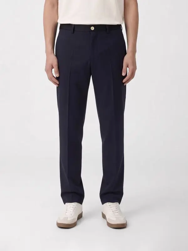 Marni Slim Fit Virgin Wool Trousers With Slant Pockets
