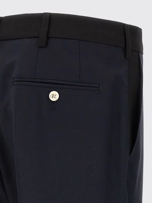 Marni Slim Fit Virgin Wool Trousers With Slant Pockets