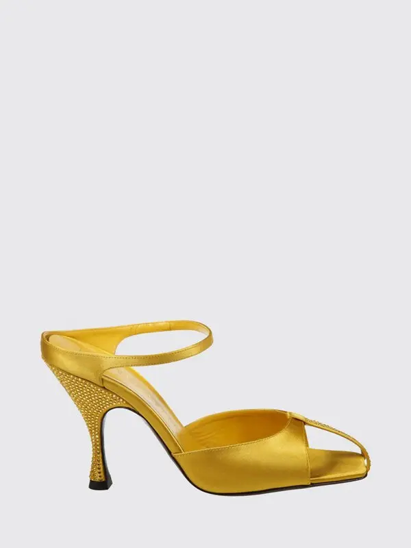 HERBERT LEVINE Embellished High Heel Sandals - Yellow