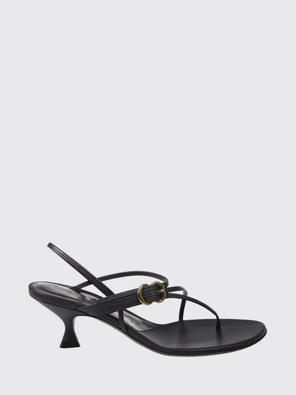 HERBERT LEVINE Suede Heeled Sandals - Burnt