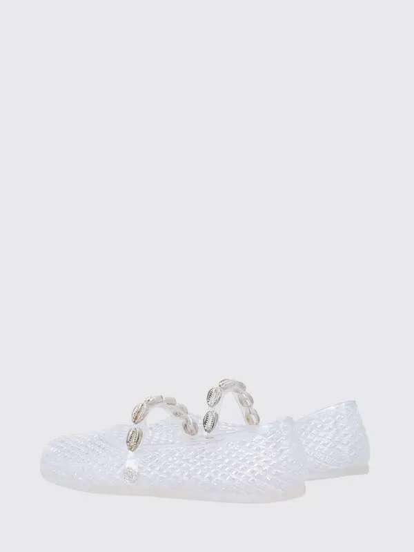 ANCIENT GREEK SANDALS Perforated Pvc Ballet Flats With Shell Appliqu - Transparent