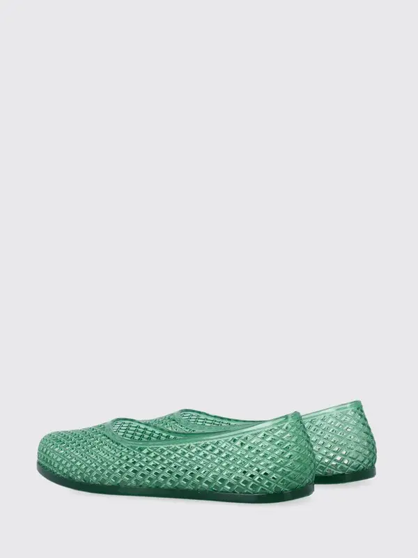 ANCIENT GREEK SANDALS Perforated Pvc Round-toe Ballet Flats - Green
