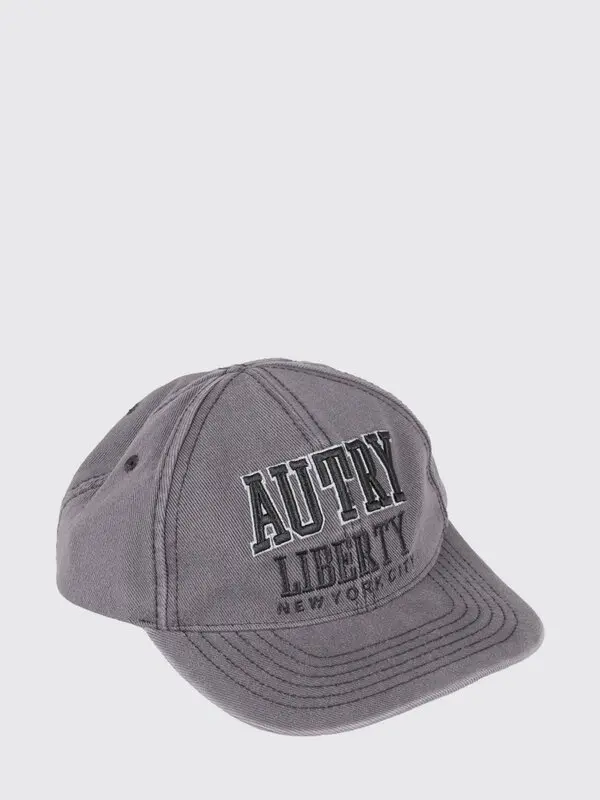 AUTRY Cotton Twill Baseball Cap With Embroidered Logo - Black