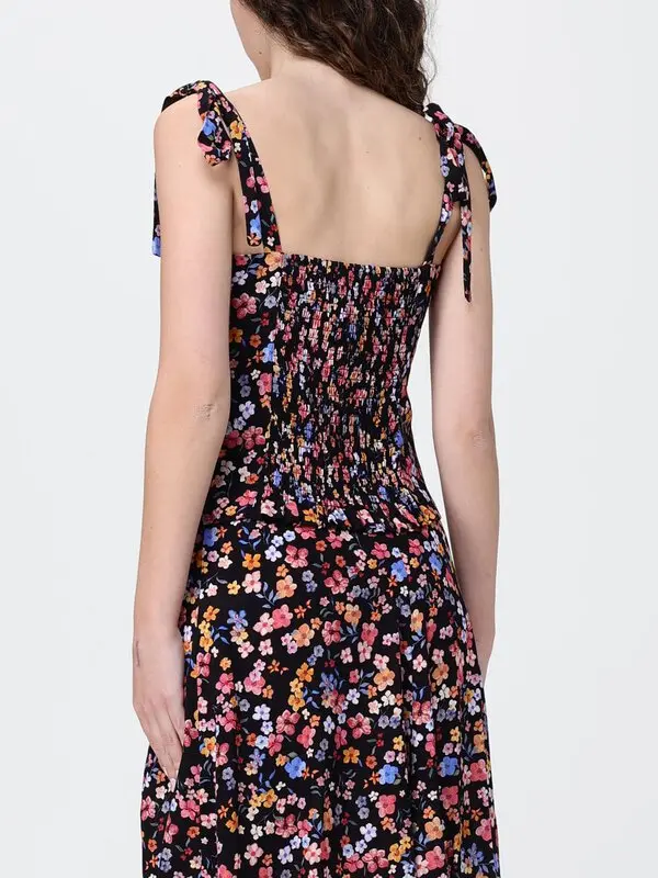 MAR DE MARGARITAS Viscose Floral Print Square Neck Off-the-shoulder Top