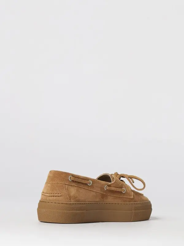 SUMMERY COPENHAGEN Suede Boat Loafers With Platform Sole - Leather