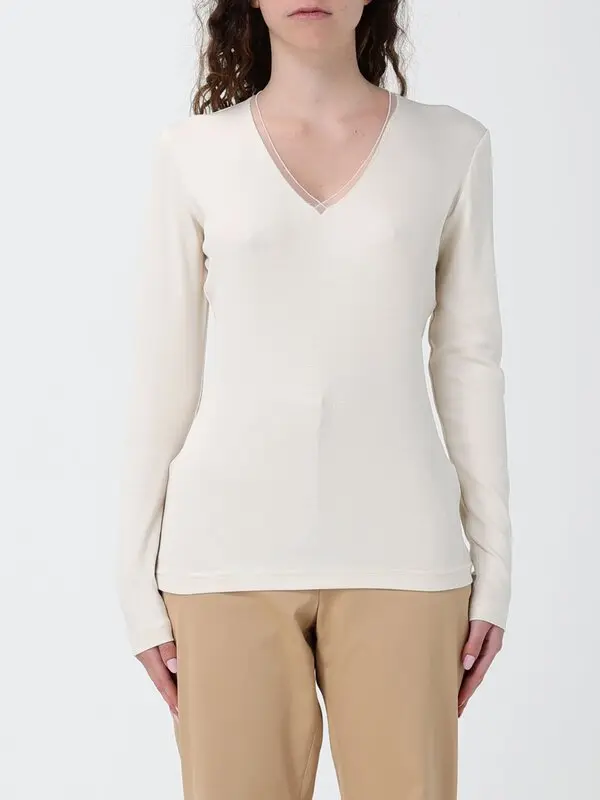 Fabiana Filippi V-neck Knit Top - Ivory
