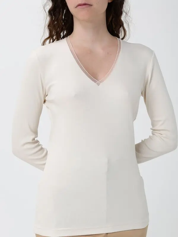 Fabiana Filippi V-neck Knit Top - Ivory