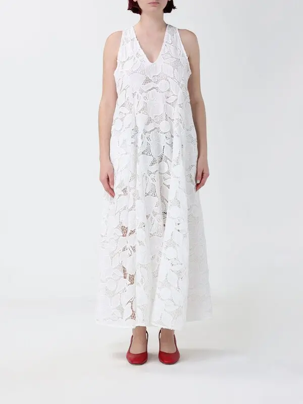 MEIMEIJ Lace Maxi Dress - White