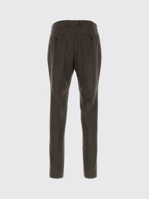 Hugo Tailored Wool And Silk Trousers - Brown