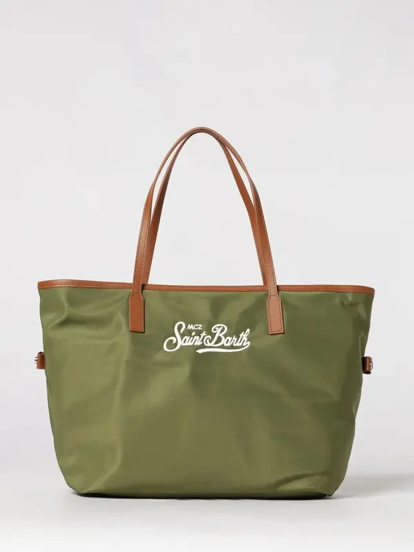 MC2 SAINT BARTH Nylon Shoulder Bag With Logo Detail - Green