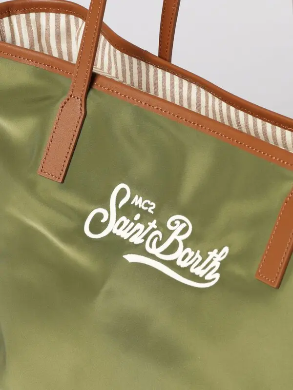 MC2 SAINT BARTH Nylon Shoulder Bag With Logo Detail - Green