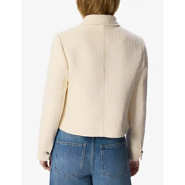 Whistles Bouclé Woven Cropped Jacket