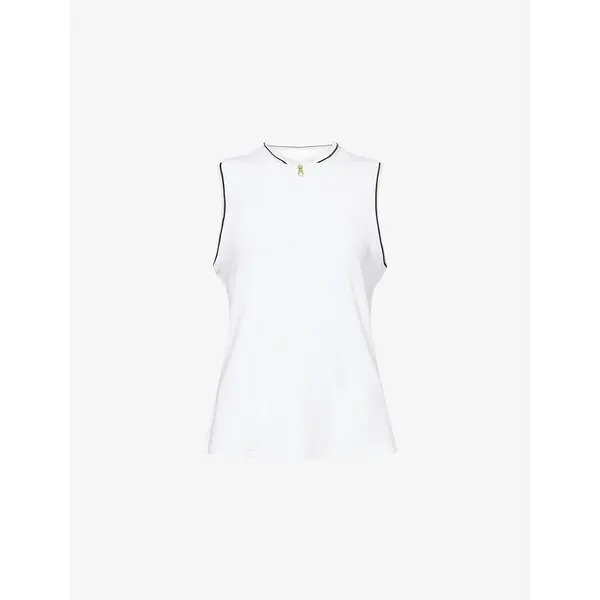 Varley Inga Performance Stretch-jersey Top - White