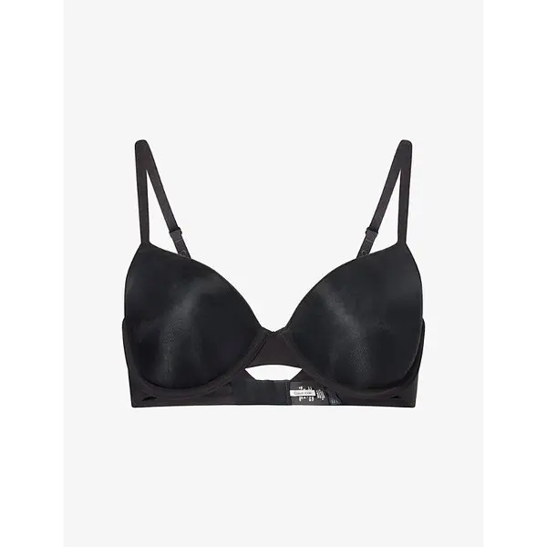 Calvin Klein Perfectly Fit Ultralight Demi Stretch-woven T-shirt Bra - Black