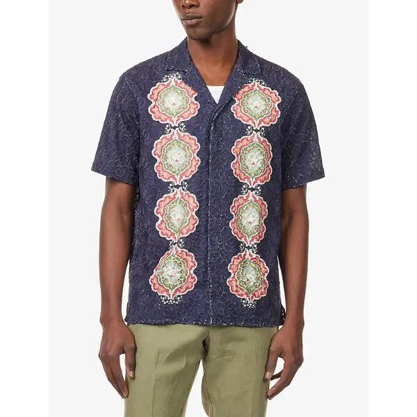 Orlebar Brown Maitan Passetto Embroidered Cotton Shirt