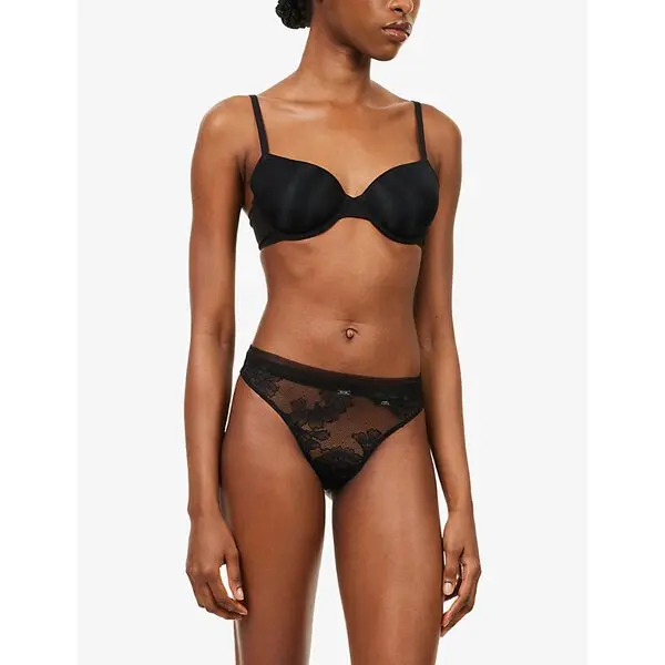 Calvin Klein Floral Stretch-lace Thong