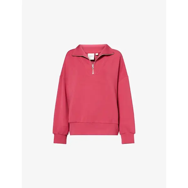 Varley Half-zip Stretch-woven Sweatshirt - Rich Raspberry