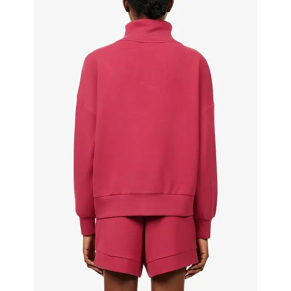 Varley Half-zip Stretch-woven Sweatshirt - Rich Raspberry